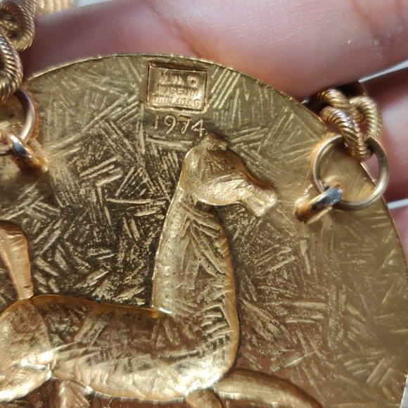 Vintage | Jewelry | Alva Studios Museum Replicas Flying Horse Of Kansu Medallion Chain Necklace ...